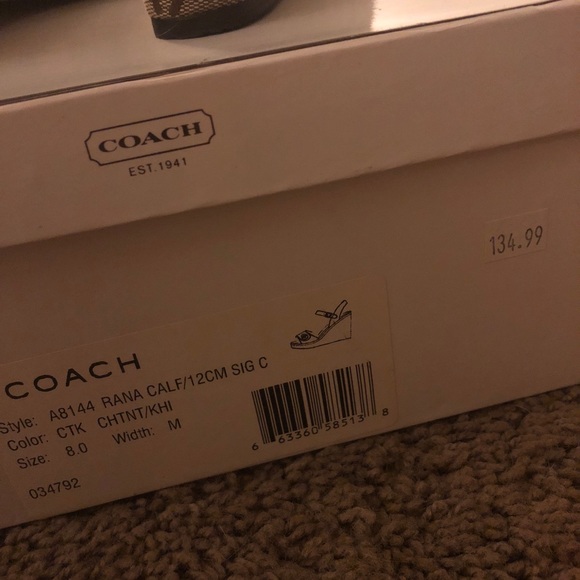 Coach | Shoes | Authentic Coach Rana Calf Wedge Sandals Shoes 8 | Poshmark